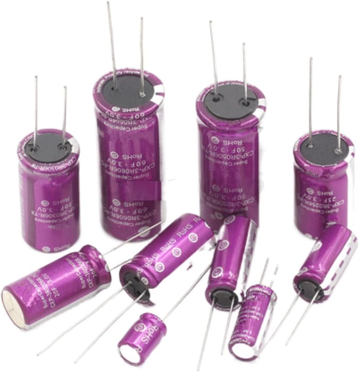 Amazon.com: MANGAO 2pcs 3.0V CDA 3V Farad capacitors 1F 2F 3.3F 5F 7F ...