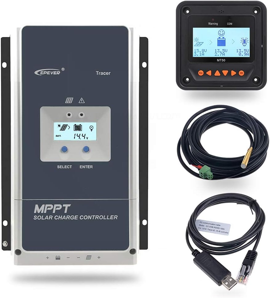Amazon.com : EPEVER Epsolar MPPT Charge Controller 80 amp - 12V/24V/36V ...
