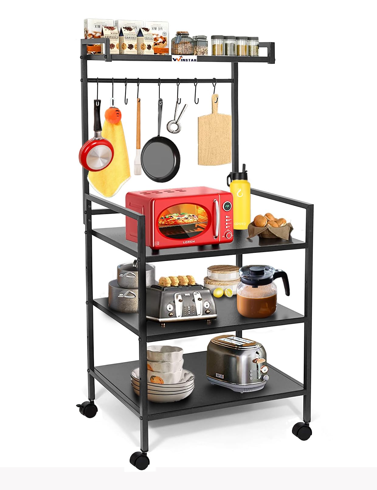 WINSTAR Metal Microwave Stand Countertop|Microwave&Otg Rack For Kitchen ...