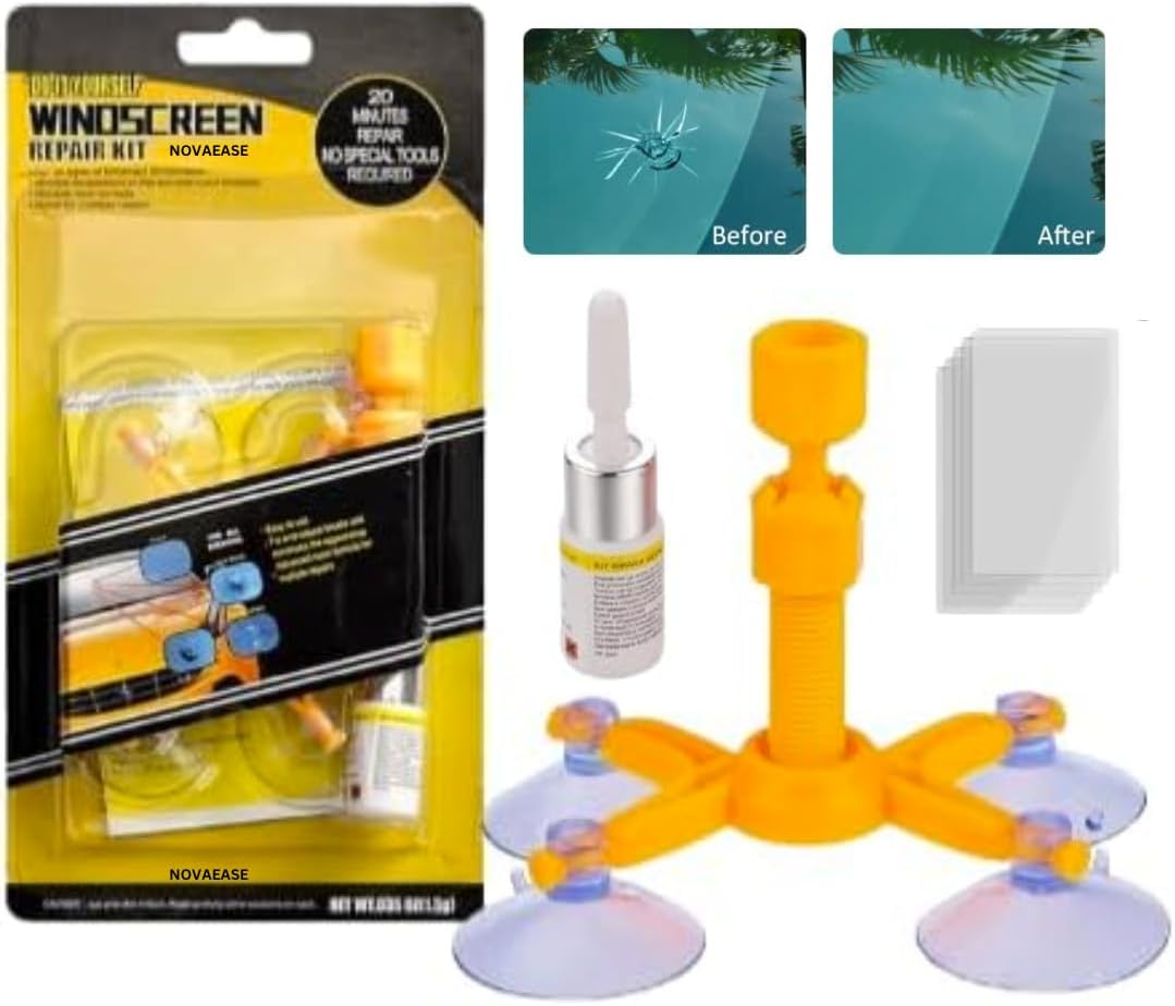 GEARZAAR Glass Windshield Repair Tool Kit Fix Car Wind Glass Windscreen ...