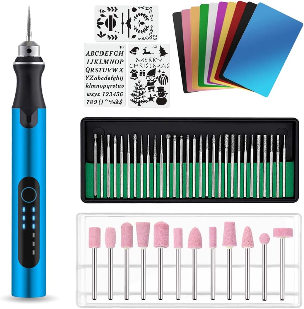 Amazon.com: HOTROSE Electric Engraving Pen with 37 Bits, USB ...