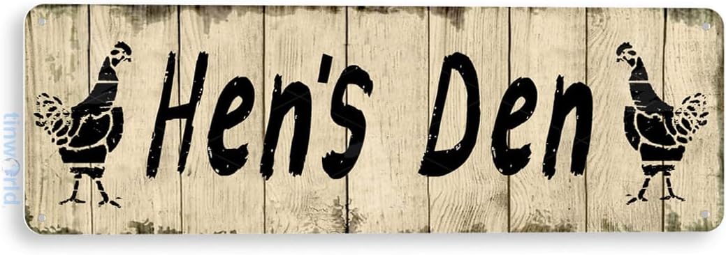 Amazon.com: Tinworld Tin Sign Hen's Den Rustic Farm Eggs Metal Sign ...