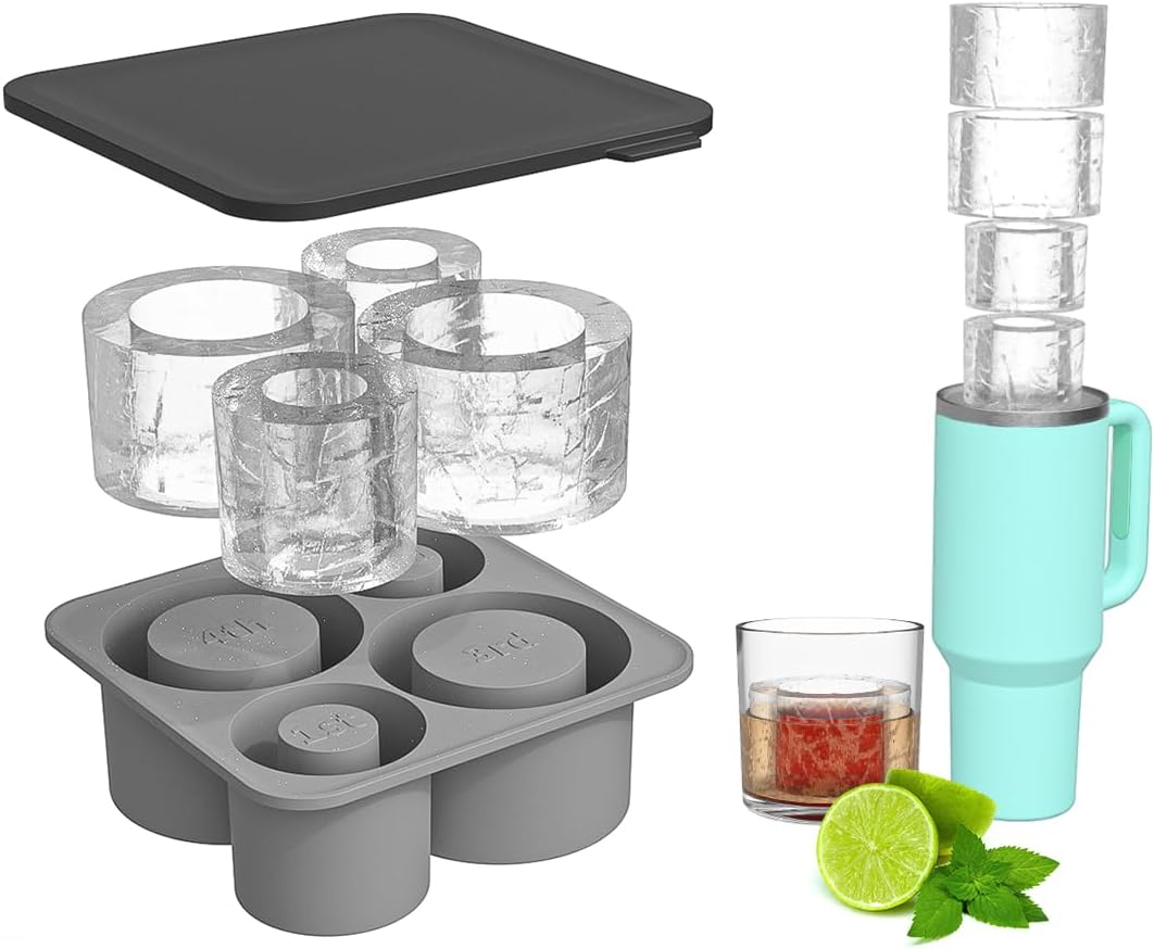 Amazon.com: Large Silicone Ice Cube Tray for 20-30-40 oz Tumbler Cup ...