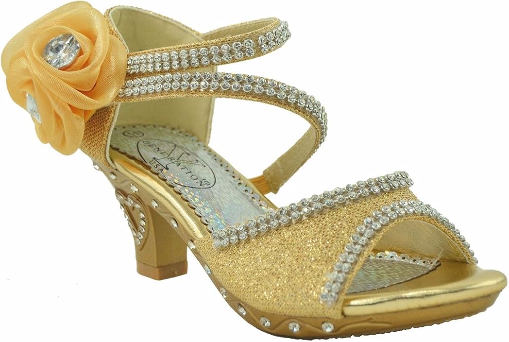 Amazon.com: Generation Y Girls Rhinestone Jewel Flower Glitter Pageant ...