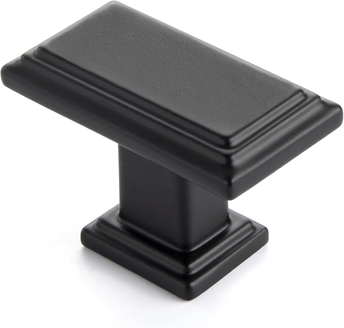Ravinte Black Cabinet Knobs 1 Pack Knobs for Cabinets and Drawers Rectangular Kitchen Drawer ...