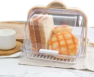 Amazon.com: HIDDIT Portable Plastic Rectangular Bread Box with Clear ...
