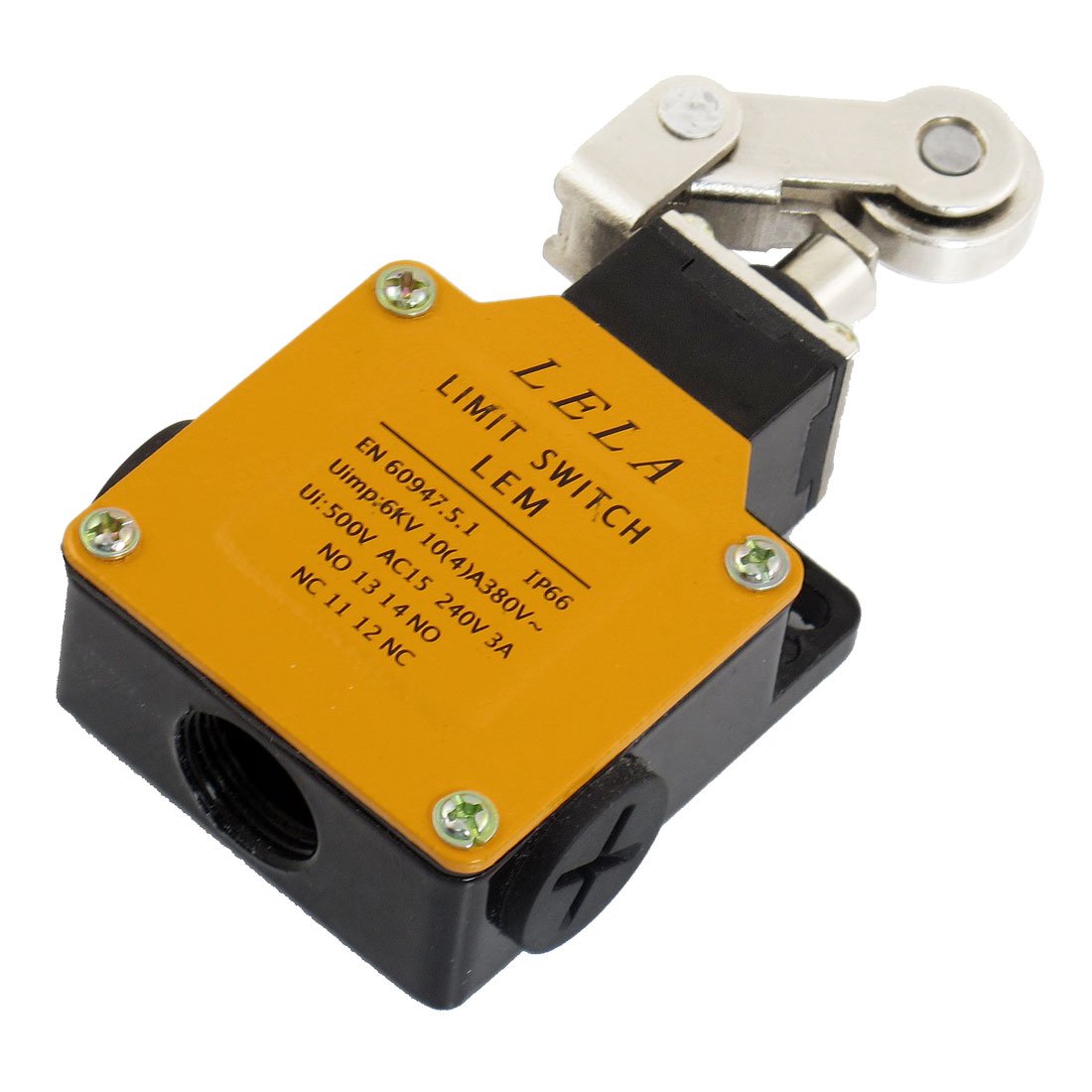 3A 240VDC 10 A 380VAC 1NO 1NC SPDT Momentary Side Roller Lever Limit ...