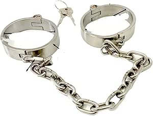 Amazon.com: Stainless Steel Lockable Neck Collar Hand Ankle Cuffs Slave ...