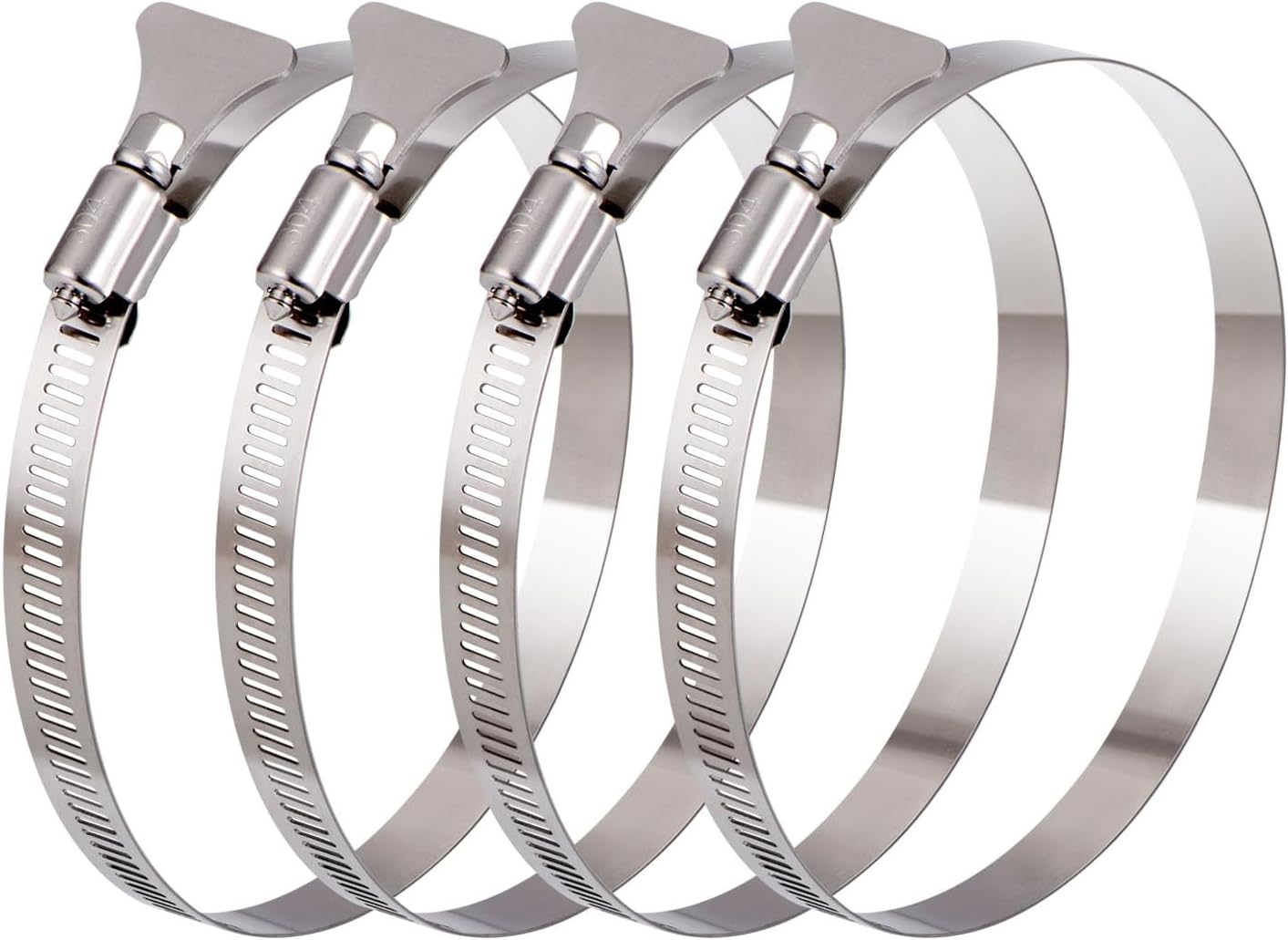 Amazon.com: Suprom 4 inch Hose Clamp, 4 Pack Adjustable 3 1/2"-4 1/2 ...