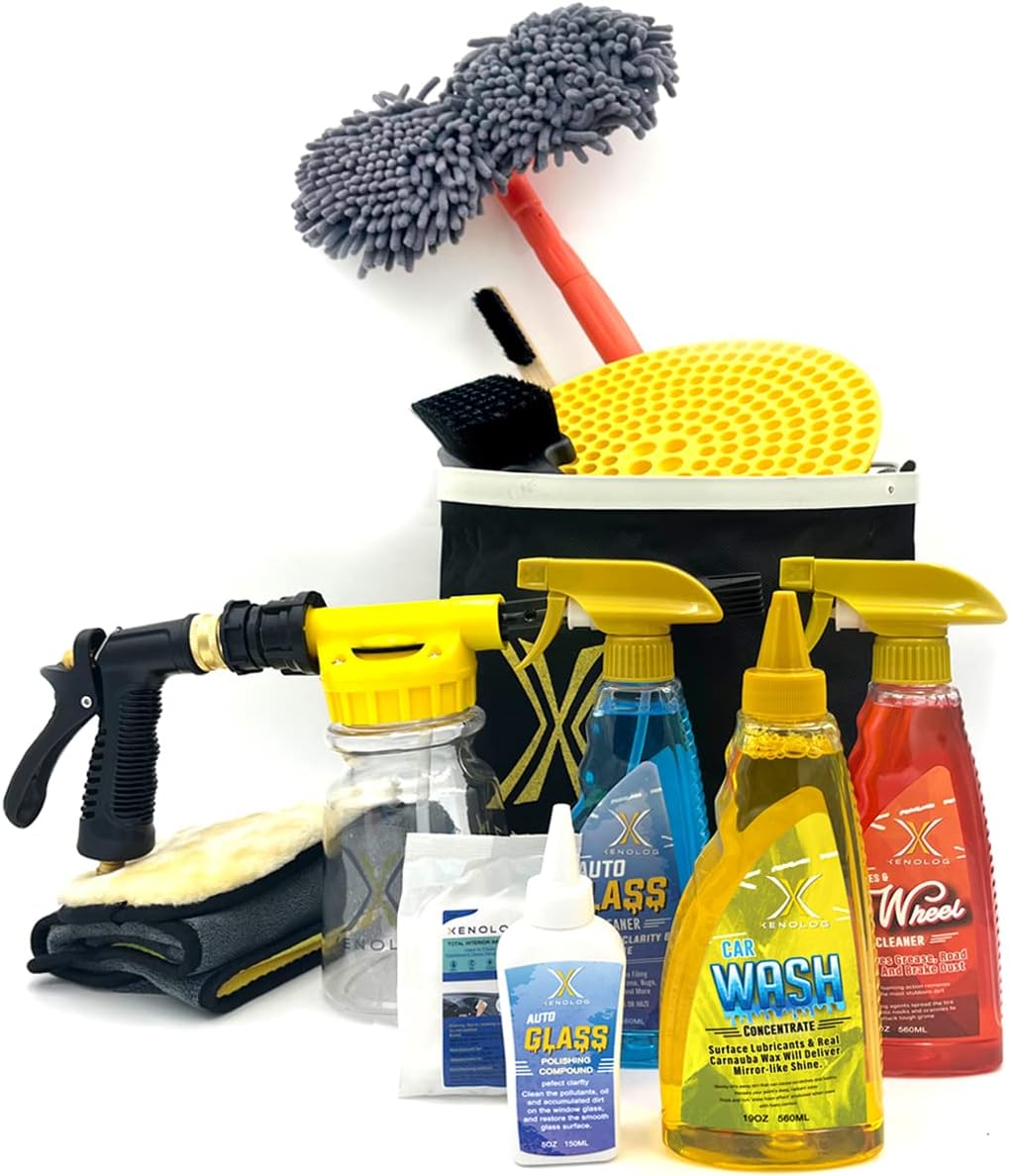 Amazon.com: Xenolog Car Wash Kit 16-Piece with Car Wash Foam Gun,Wash ...