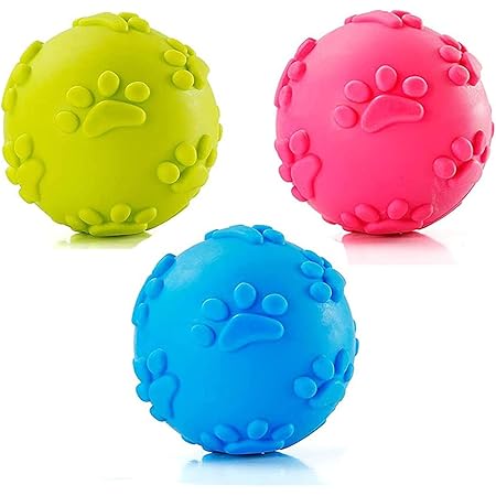 Webbox Squeaky Rubber Dog Balls (Pack of 4) : Amazon.co.uk: Pet Supplies