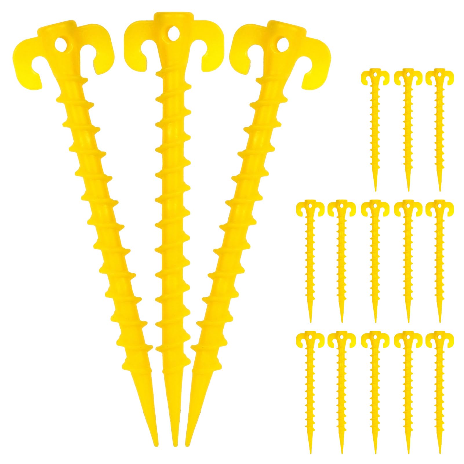 Amazon.com : GEEWAY 16 Pcs Plastic Spiral Tent Stakes, 7.5 Inch Heavy ...