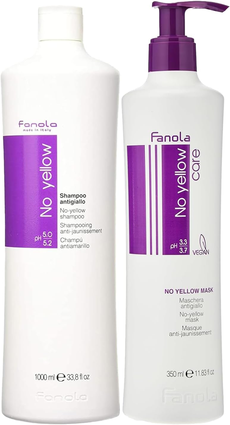 Amazon.com : Fanola No Yellow Shampoo Bundle with No Yellow Mask ...