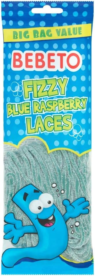 Bebeto Fizzy Laces Big Bag Value Sour Candy Lance 220G (Raspberry ...