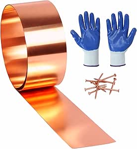 Copper Flashing 99.95% Pure - 28 Gauge 0.3mm Thick Copper Strip - Solid ...