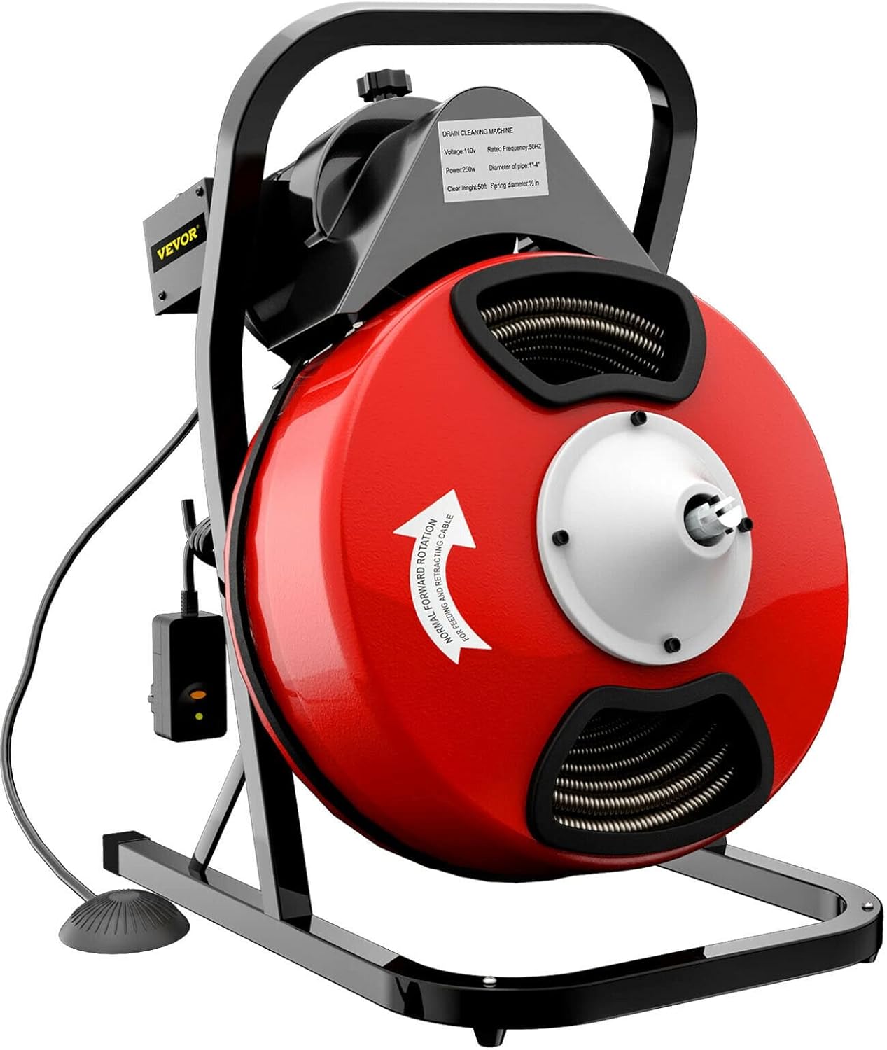 Commercial Drain Auger Pipe Cleaner Machine 50FT. 1/2'' Tool Local ...