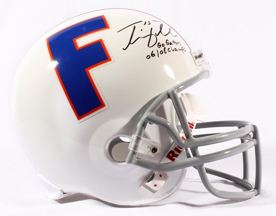Amazon.com: Tim Tebow Signed Florida Gators Replica Helmet w/Go Gators ...