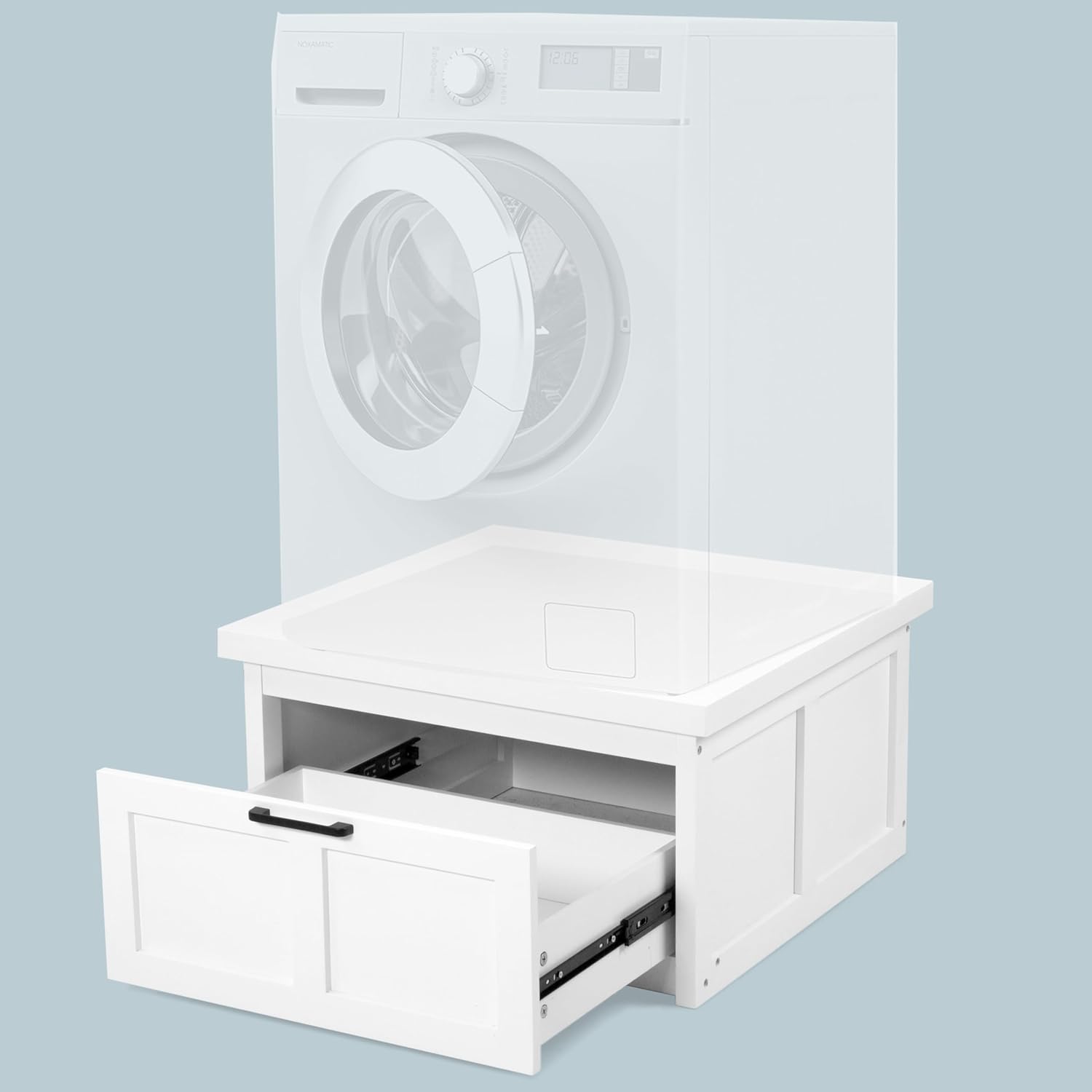 Amazon.com: Ilyapa Washer and Dryer Stand - Universal Wooden Laundry ...