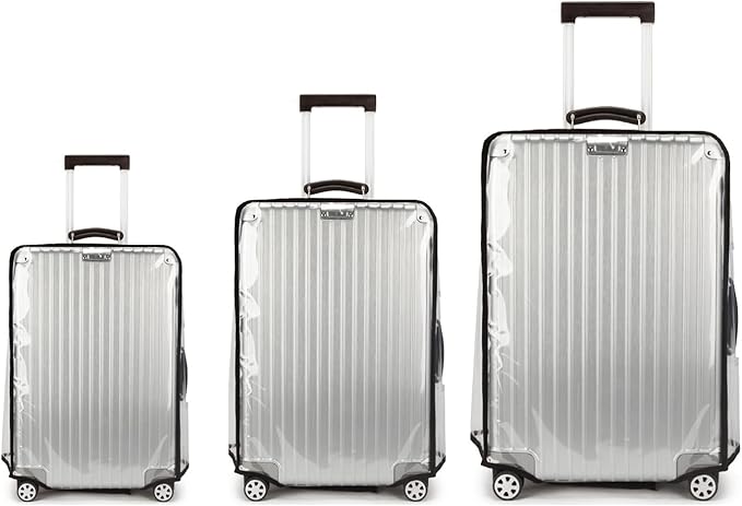 Amazon.com | Wsstacxy 3PCS Luggage Cover Clear PVC Suitcase Cover ...