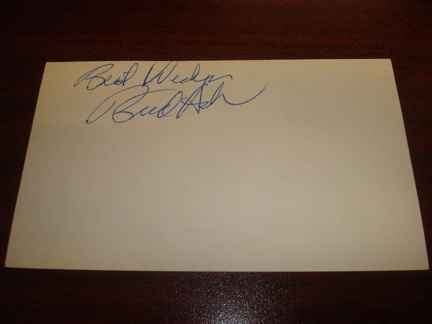 Bud Asher WFL 1974 Jacksonville Sharks Coach Signed 3X5 Index Card ...
