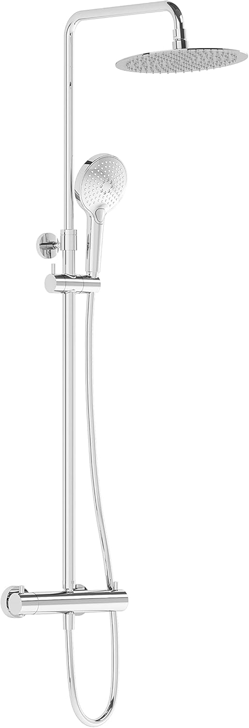 VitrA Shower System with Thermostatic Mixer - Shower Mixer Set with ...