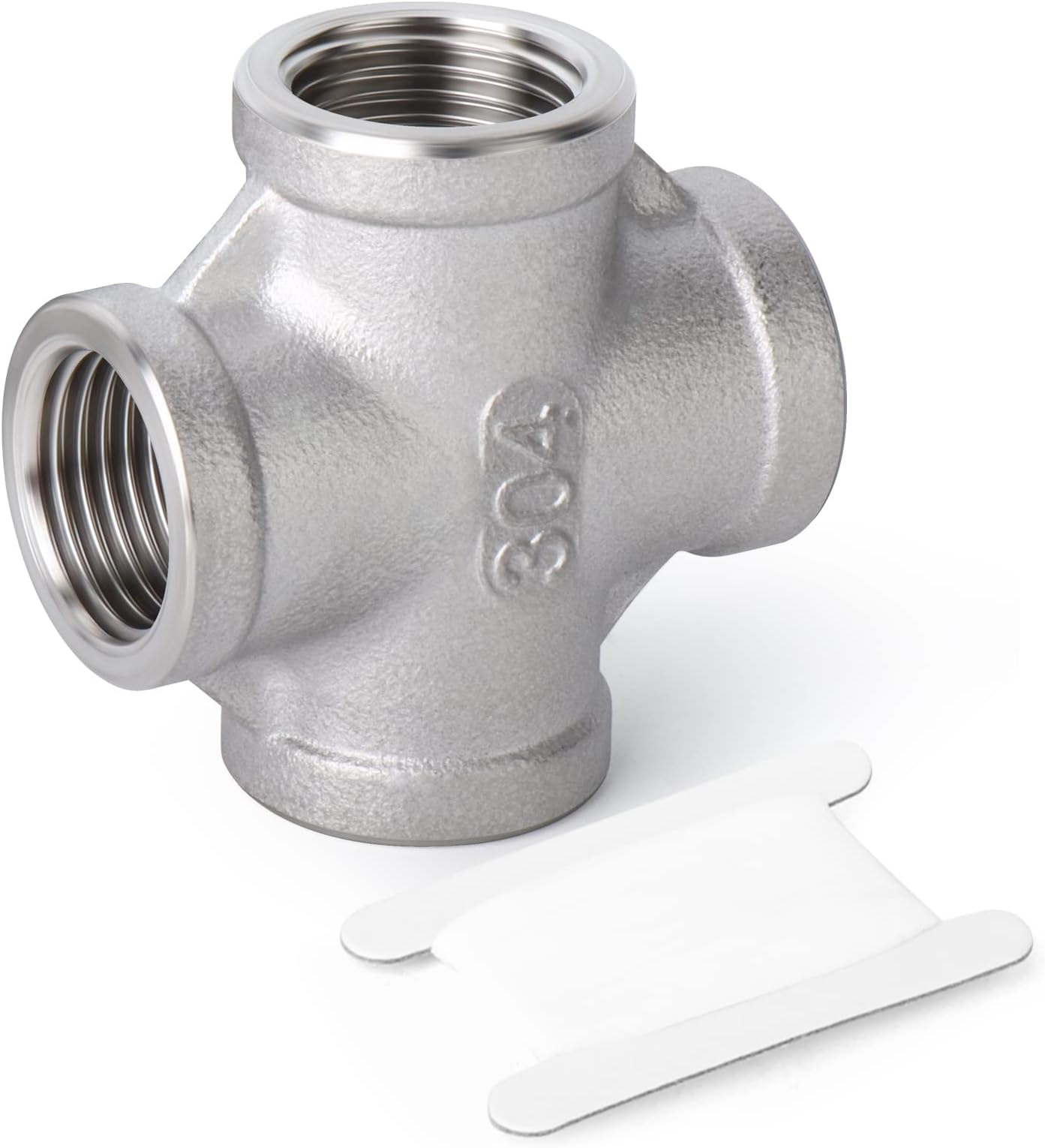 Dahszhi PT 1"x 3/4" Stainless Steel Female Pipe T Fitting 3 Way Pipe ...