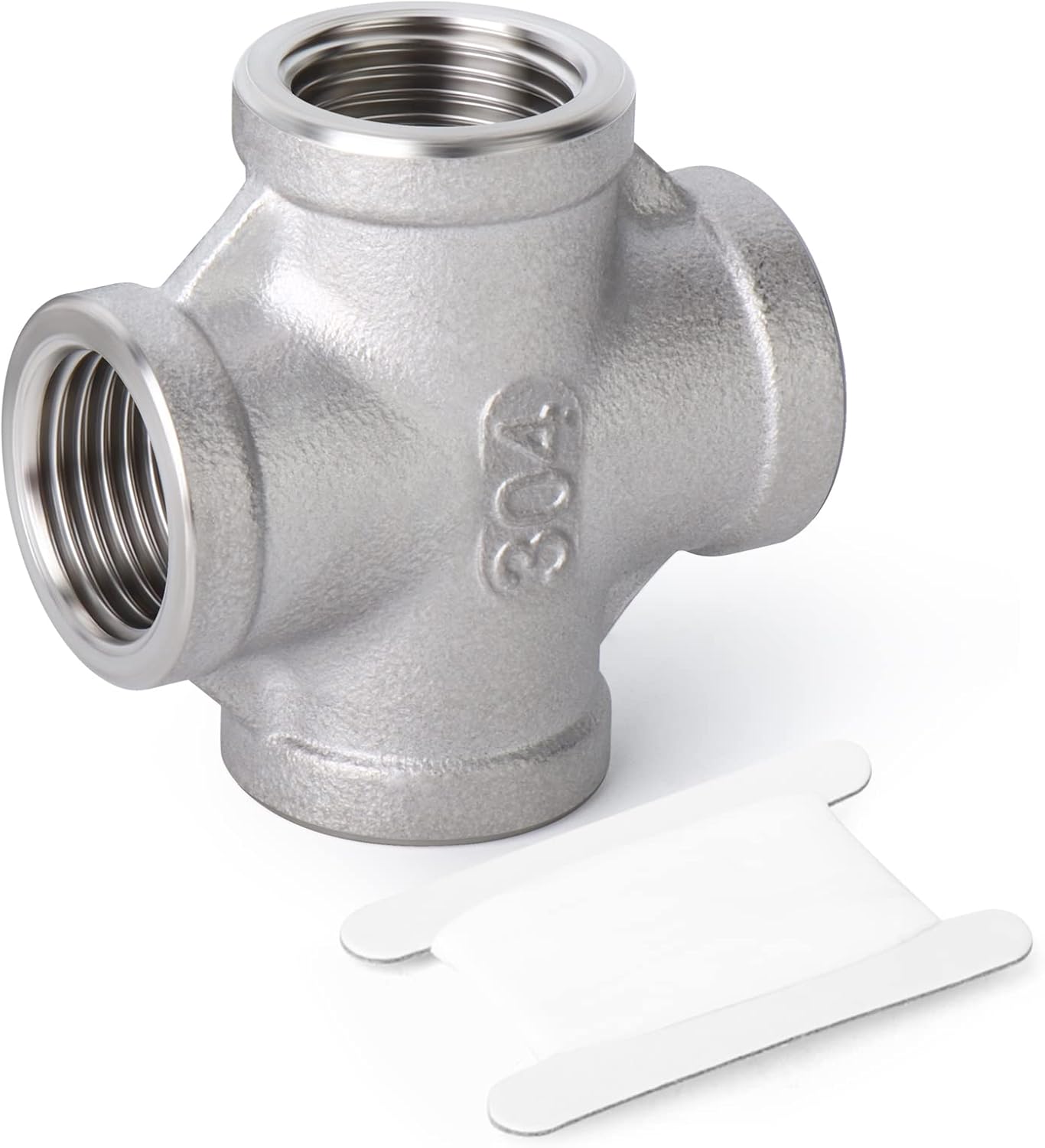 Amazon.com: TAISHER 1PCS Stainless Steel 4 Way Pipe Fittings, 1" x 1" x ...