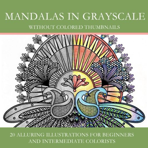 Mandalas in Grayscale: 20 Alluring Illkustrations for Beginners and ...