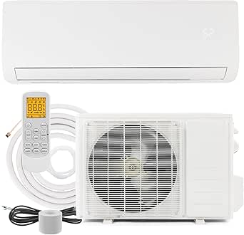 Amazon.com: Leadzm 18,000 BTU Mini Split AC/Heating System with Inverter, 19 SEER 230V Energy ...