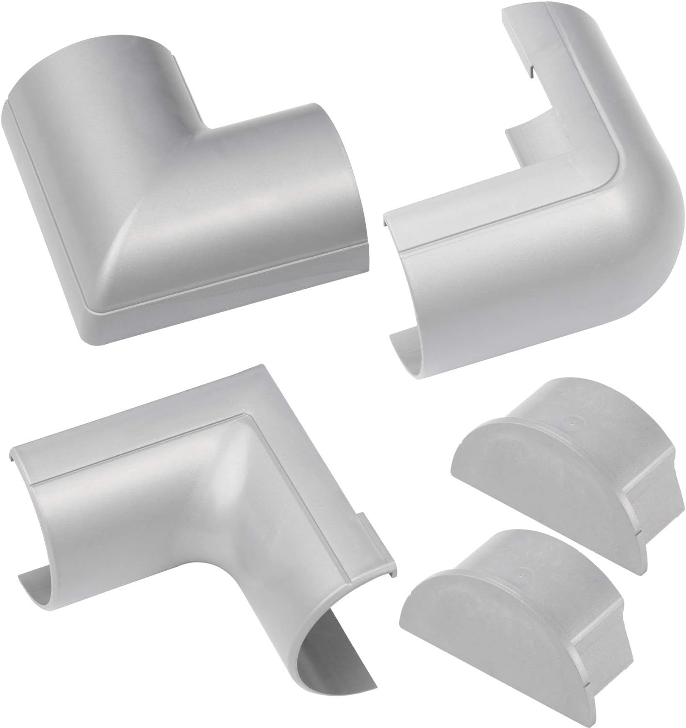 D-Line Maxi Clip - Join Multiple Cable Covers - 5 Piece Set - Aluminium ...