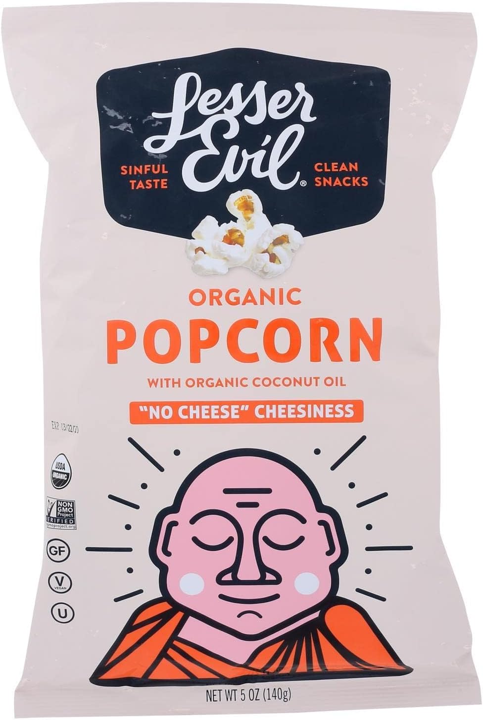 Amazon.com : LesserEvil Himalayan Gold Organic Popcorn, 4.6 Oz ...