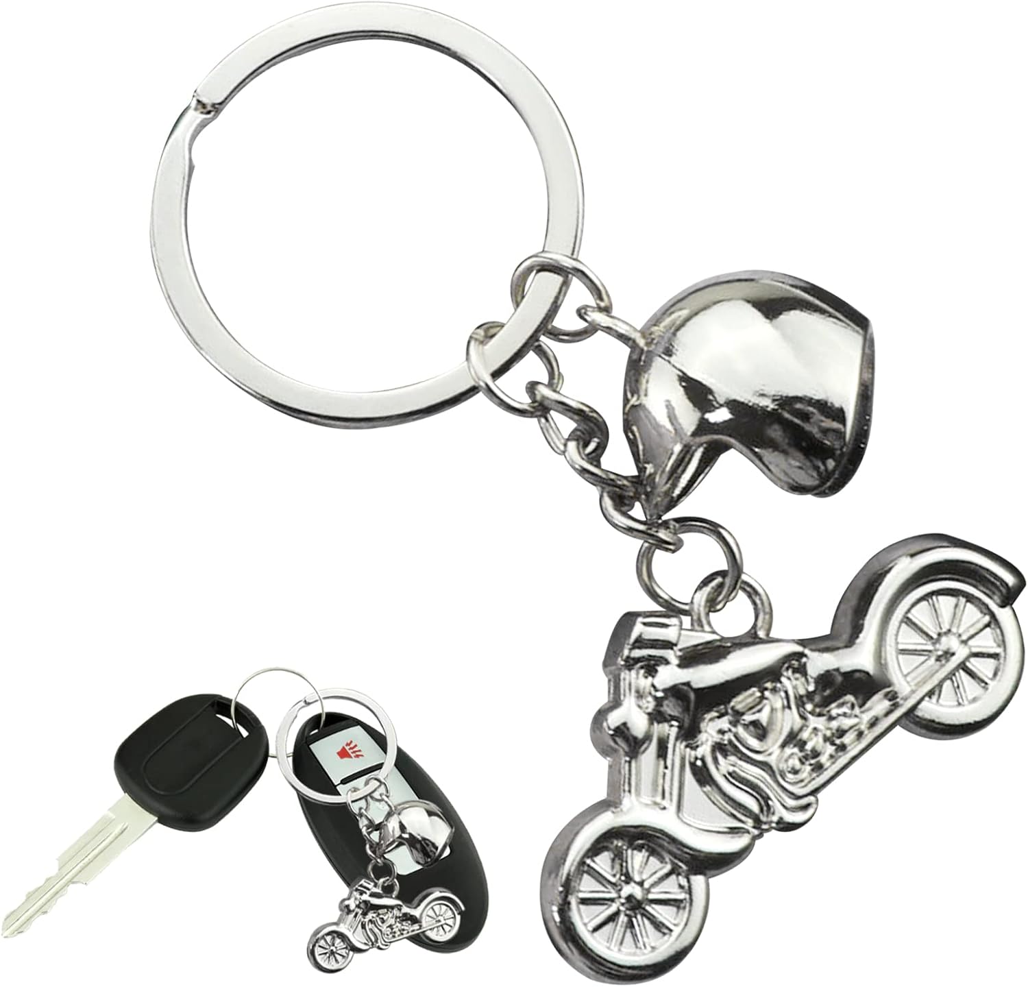 Shenlong 3D Metal Motorbike Helmet Keyring - Motorcycle Keychain Gift ...