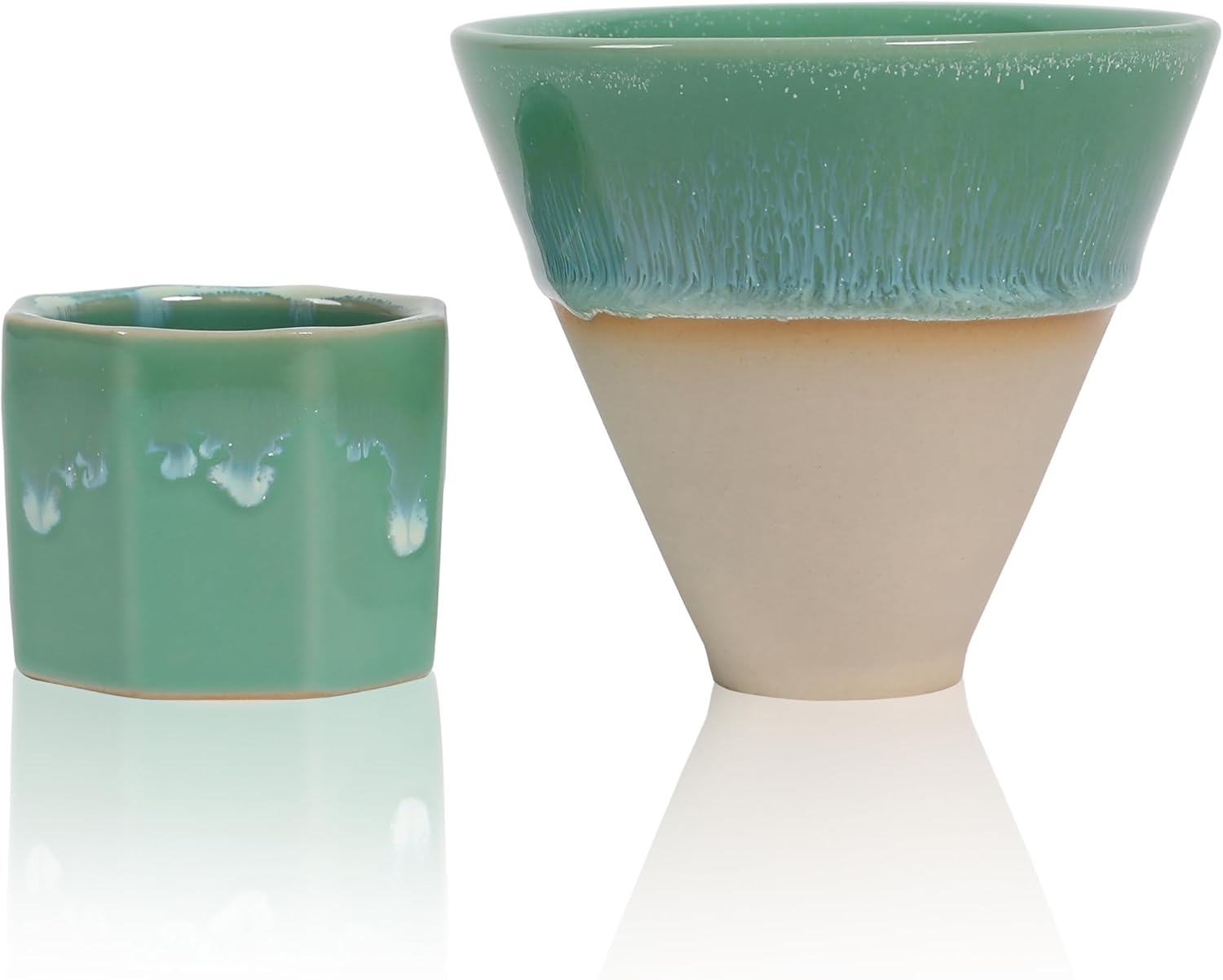 Amazon.com | CYZglass Funnel Ceramic Coffee Mug with Base Japanese ...