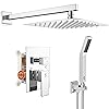 Delta Faucet Modern Raincan 2-Setting Square Shower System Including ...