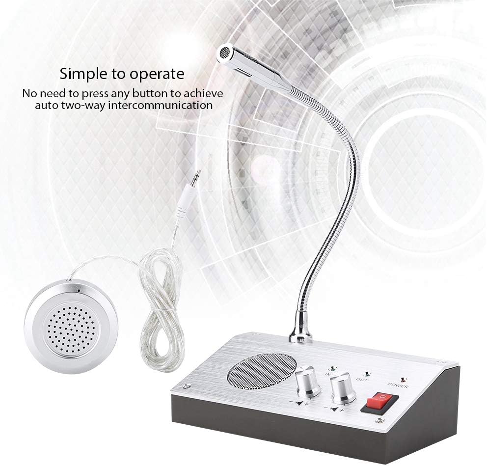 Buy Intercom Dual Way System,Mic Speaker Window Counter Interphone ...