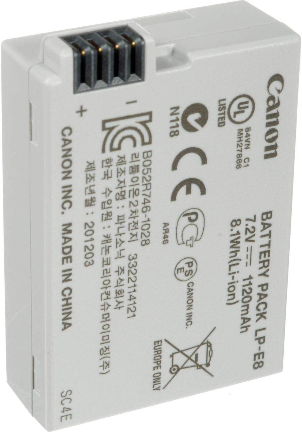 Amazon.com : Canon LP-E8 Rechargeable Lithium-Ion Battery Pack for ...