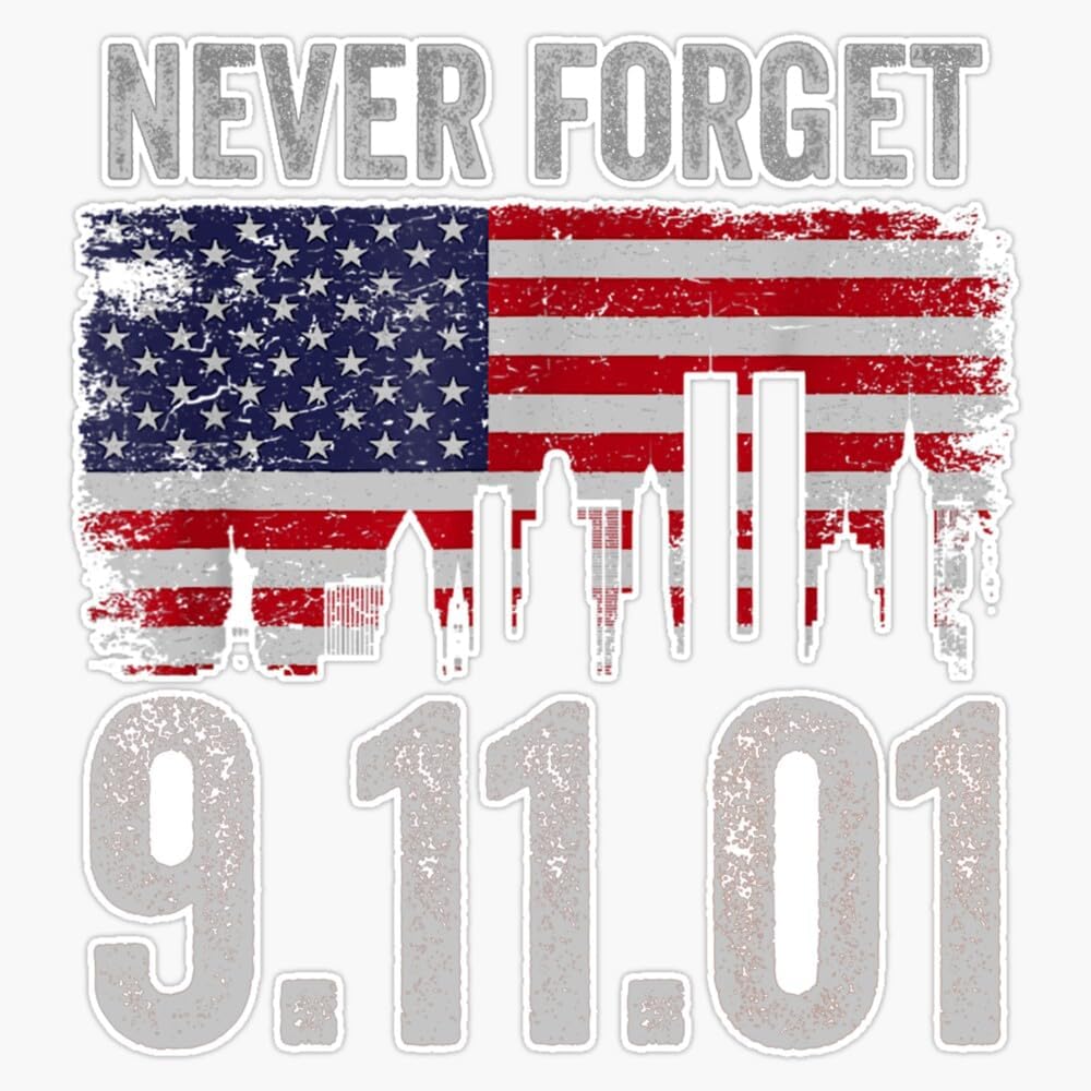 Amazon.com - Never Forget 9/11 Sticker – 343 Patriotic Decal | 4 Inch ...