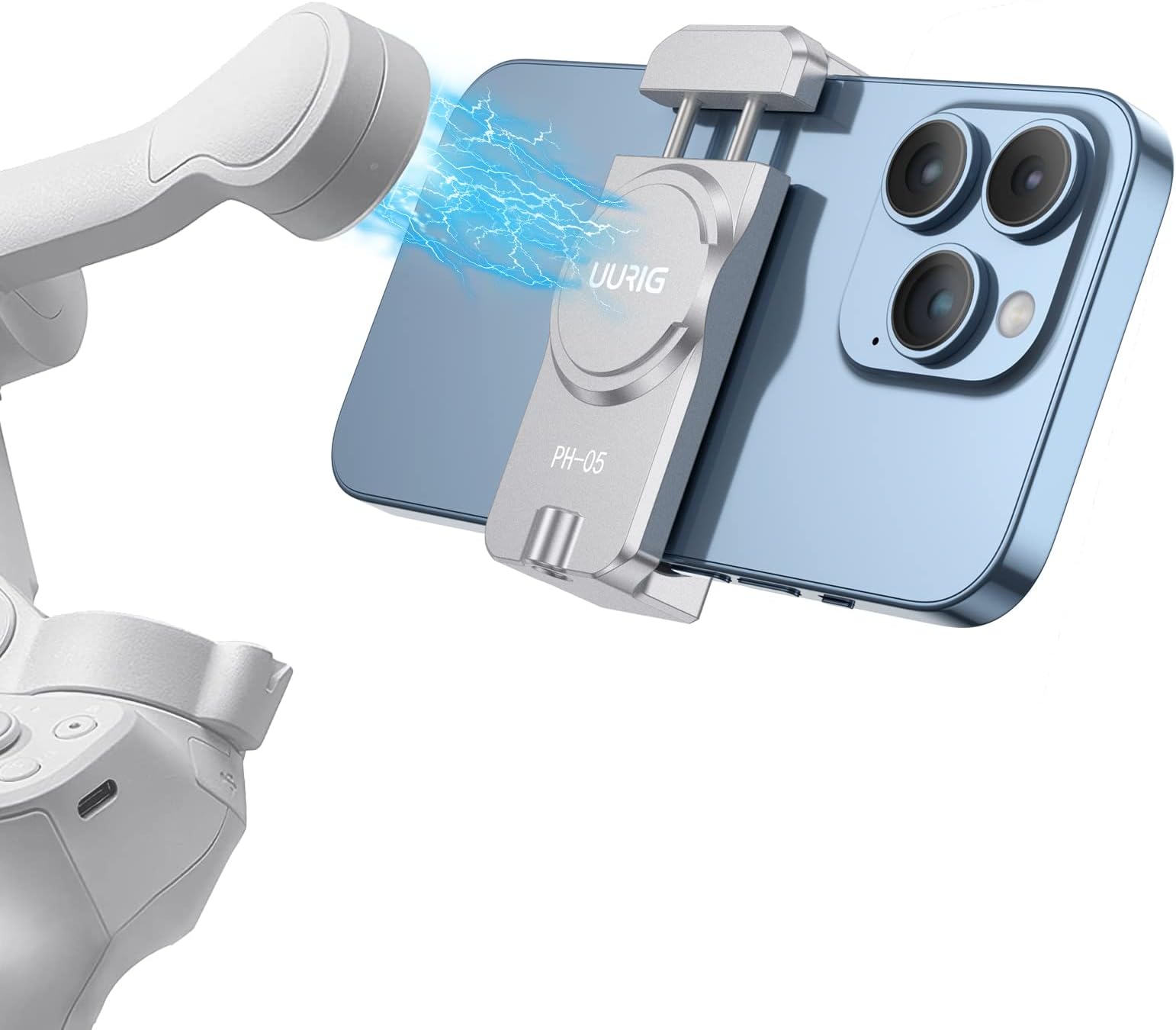 Amazon.com: UURIG Magnetic Cell Phone Clamp for DJI OM, Phone Tripod ...