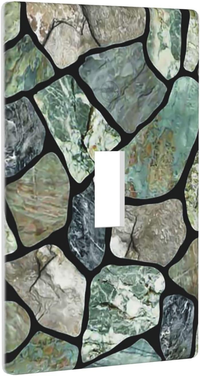 Green Stone Texture Single Toggle Light Switch Wall Plate Cover ...