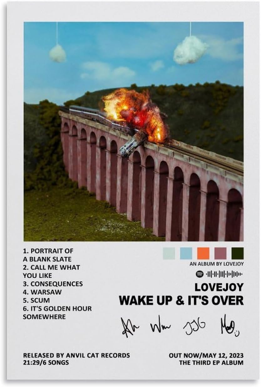 VerimP Lovejoy Wake Up It's Over Album Art Canvas Wall Poster 12x18inch ...