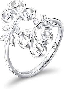 Amazon.com: DAOCHONG S925 Sterling Silver Adjustable Wrap Open Ring for Women: Clothing, Shoes ...