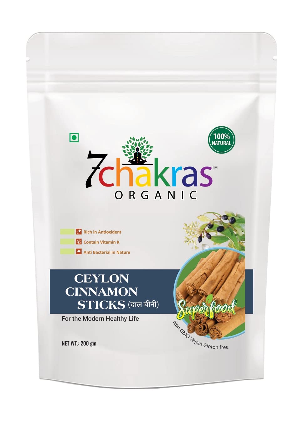 Buy 7 chakras Srilankan Ceylon Cinnamon Sticks (200g)- Genuine Source | Worlds Finest Whole ...