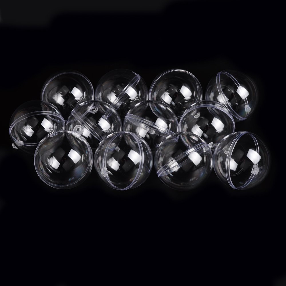 Amazon.com: Joinwin® Pack of 12 Clear DIY Fillable Plastic Ball Craft ...