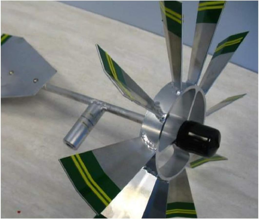 Amazon.com: Thaisan7, Aluminum Green Windmill for Garden Backyard Tower ...