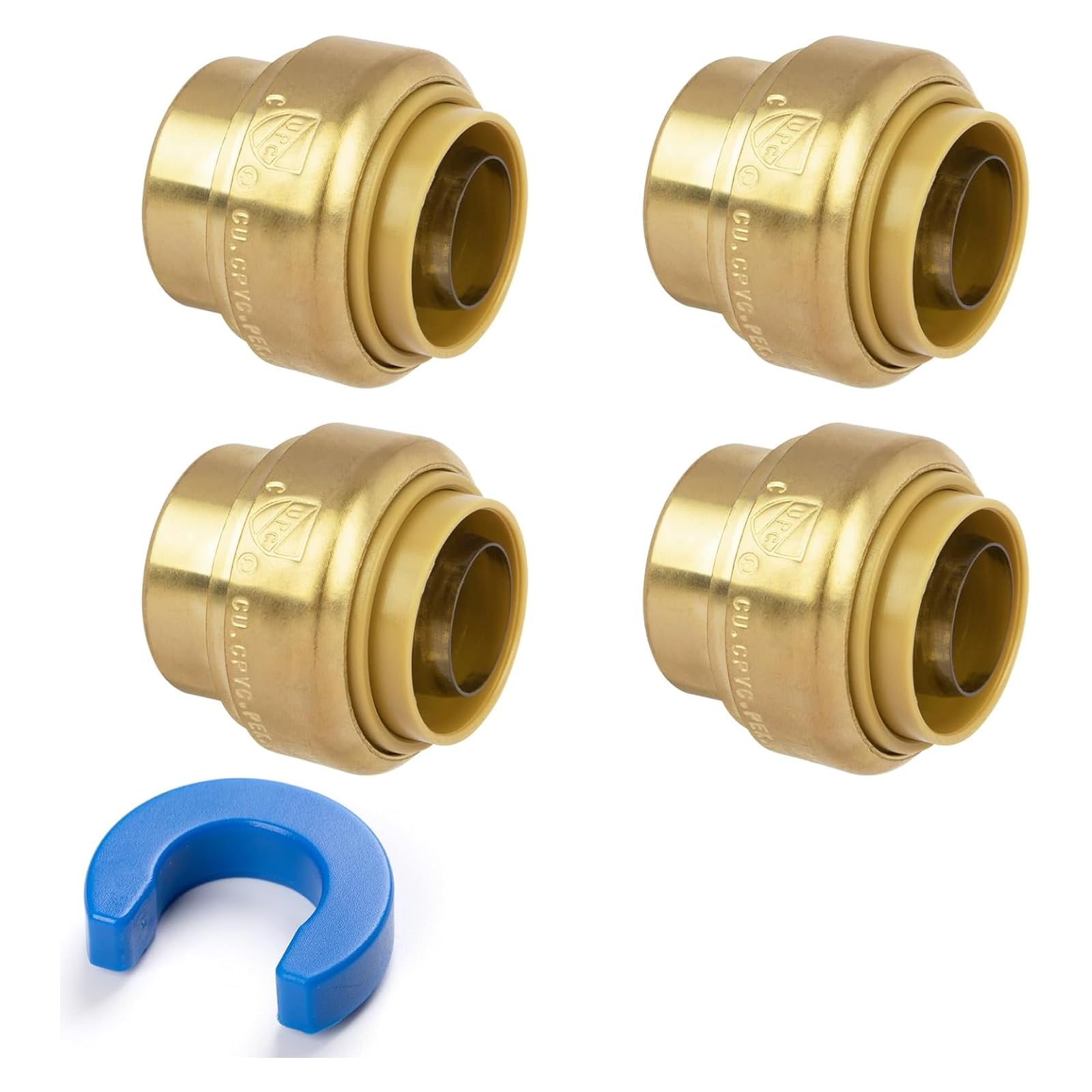 Snapklik.com : JUWO 1/2" Push Fit End Cap, Push To Connect Brass ...