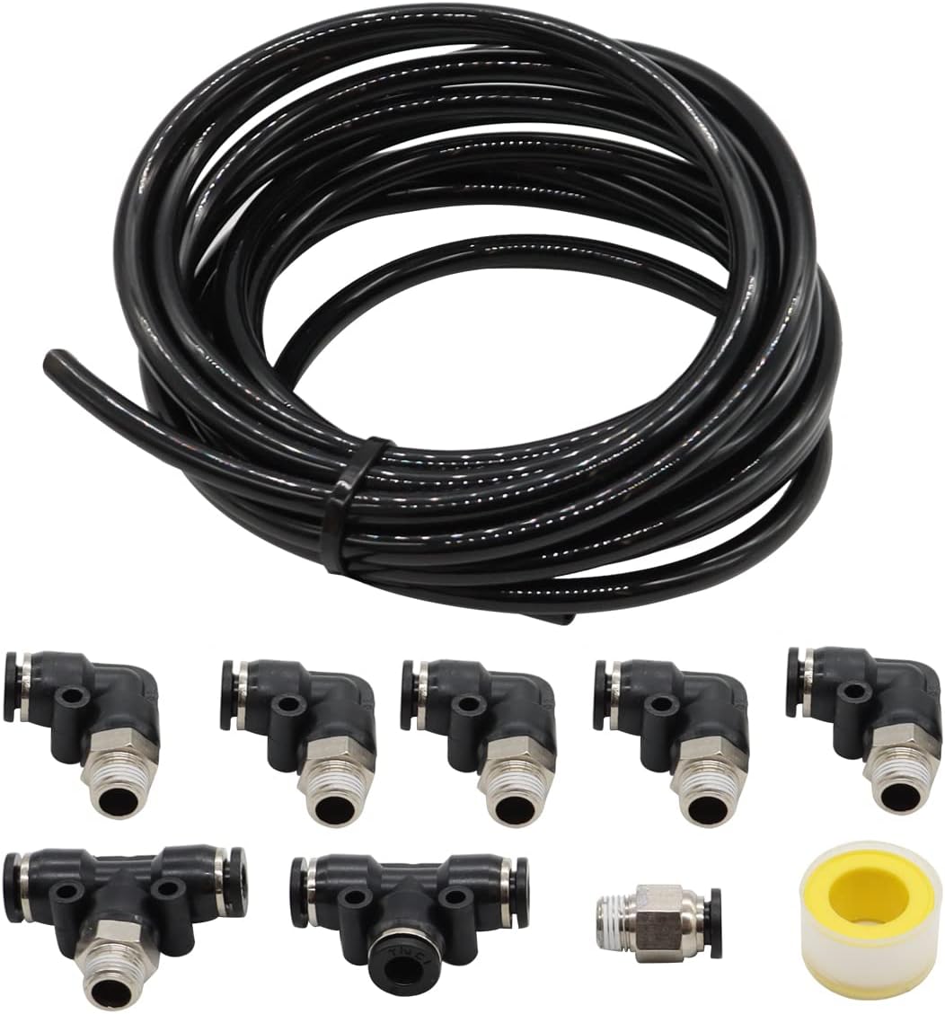 Amazon.com: ANP PUAUTO Vacuum PU Tubing and Push Lock Fittings Kit 1/8 ...
