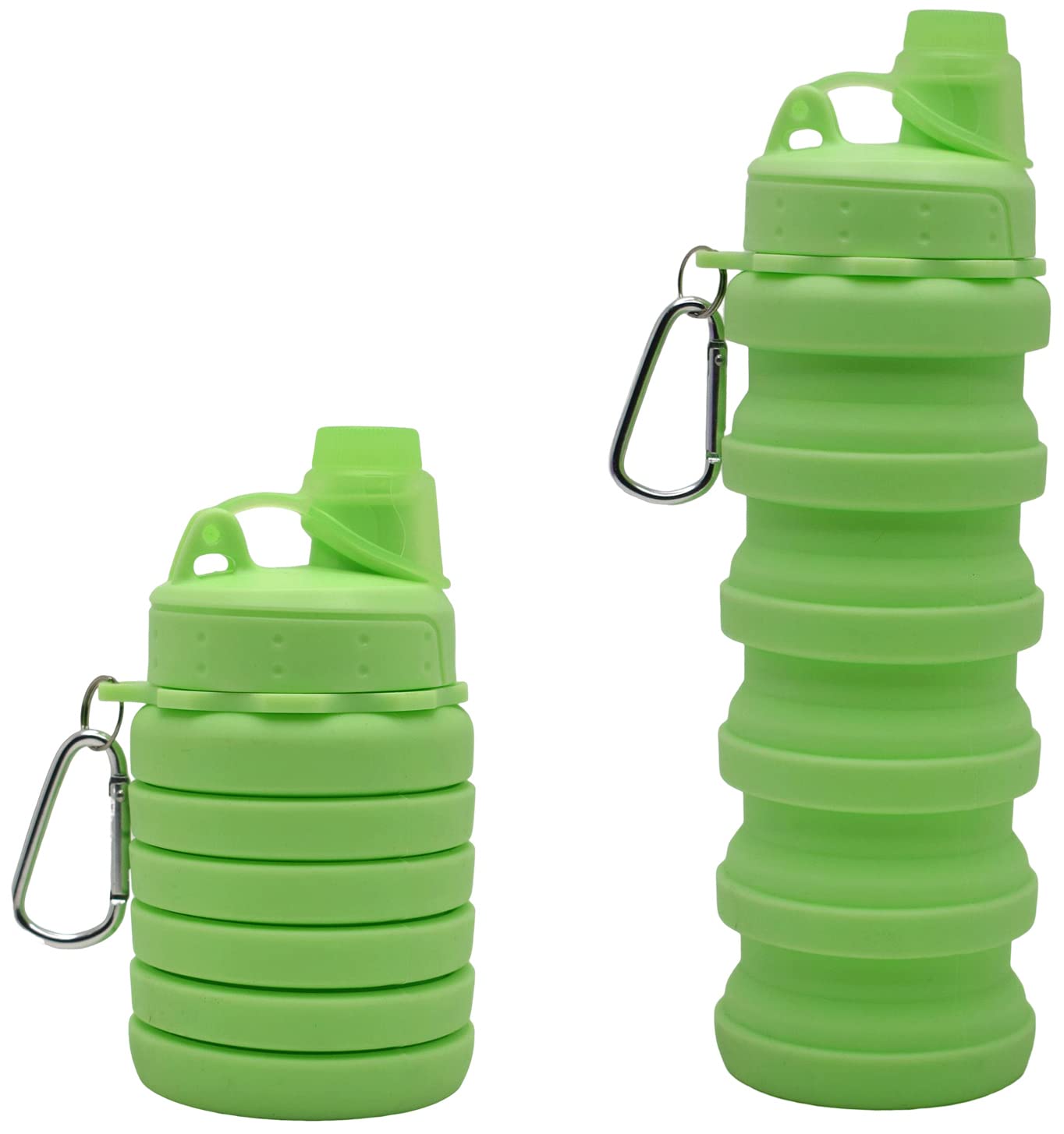 HAWKISTER Collapsible Water Bottle, Solid Color Silicone Foldable Water ...