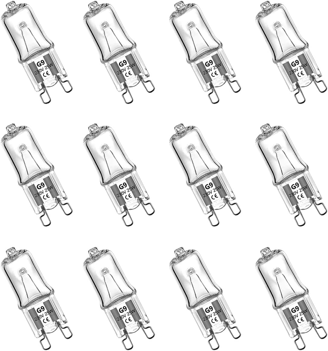 Chenilles G9 Halogen Light Bulbs 25W 230V, No Flickering, Dimmable ...