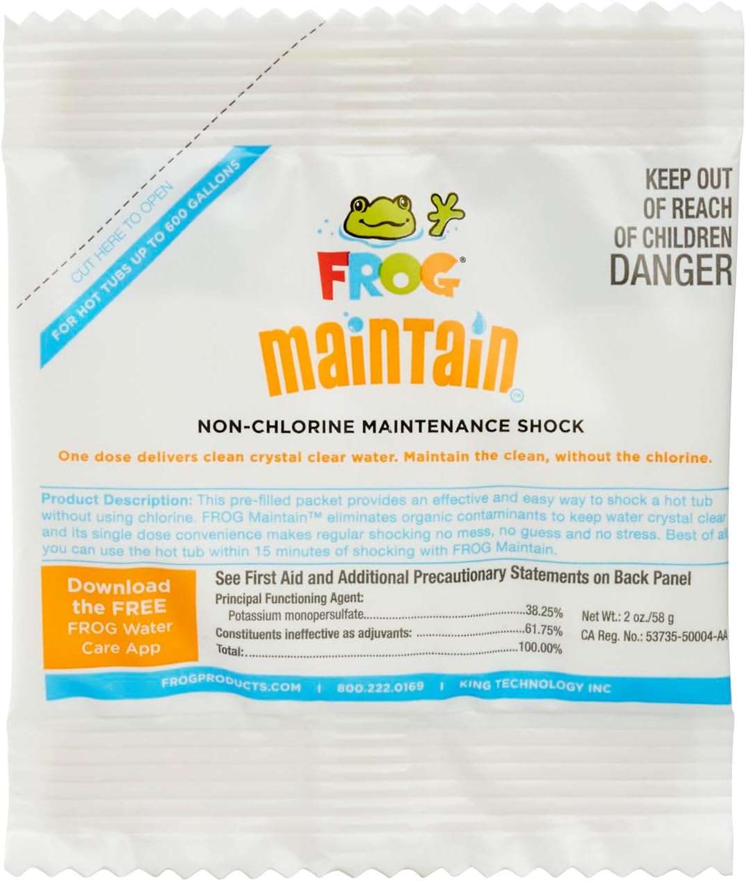Amazon.com : FROG Maintain for Hot Tubs - Non-Chlorine Shock for use ...