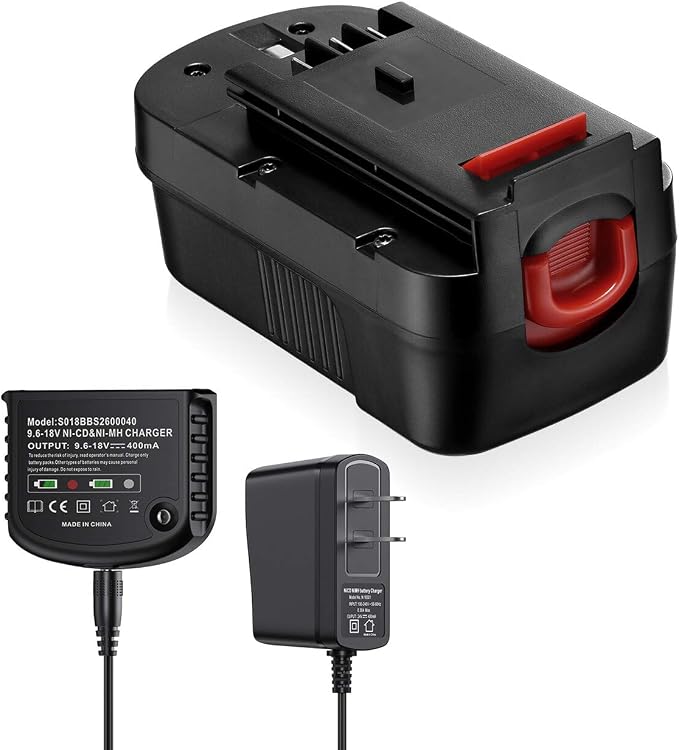 Amazon.com: 18V Battery & Charger 3.7Ah HPB18 for Black and Decker 18V ...
